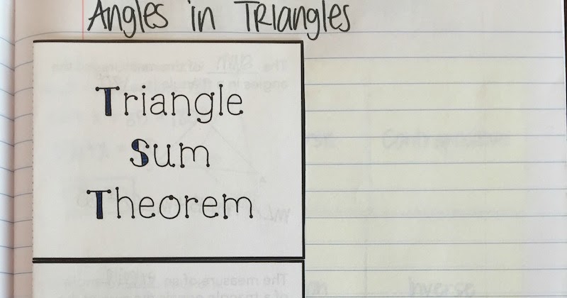 Angles in Triangles Interactive Notebook Page | Mrs. E Teaches Math