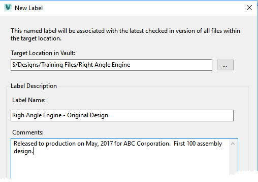 Beyond the Drafting Board: Recalling Vault History using Labels