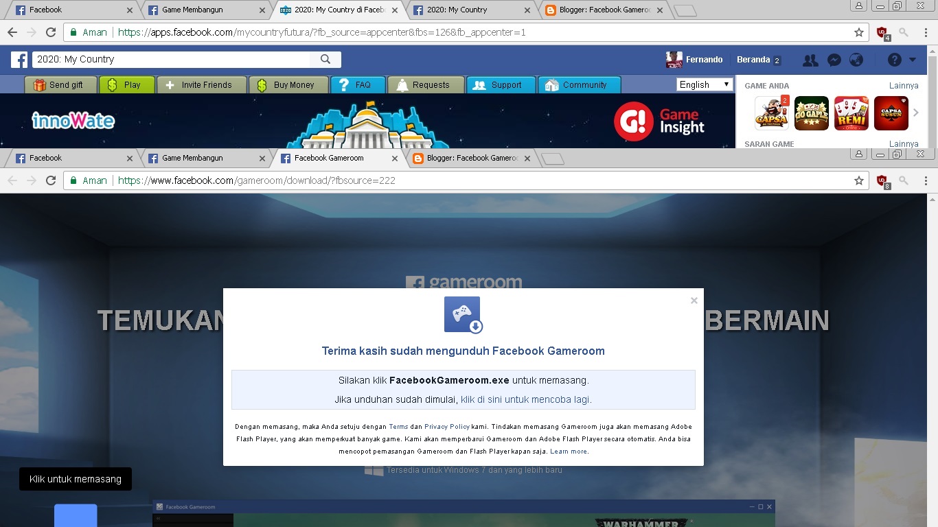 Facebook Gameroom: Main Game di Facebook Gratis dan Bermain Sepuasnya