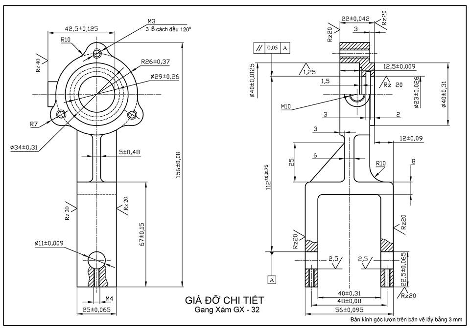 Chia sẻ 15 mẫu bài tập vẽ CAD 2D/3D (Phần 4)