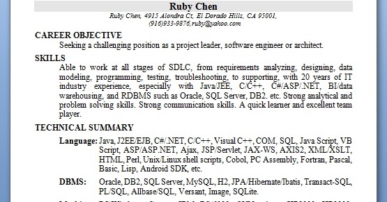 Contract Software Engineer Resume Format in Word Free Download