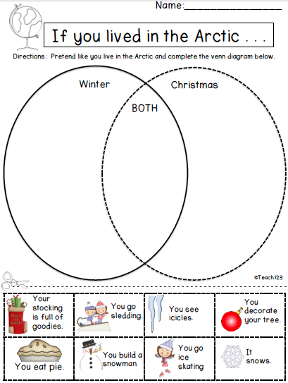 Winter vs. Christmas FREEBIE | Teach123