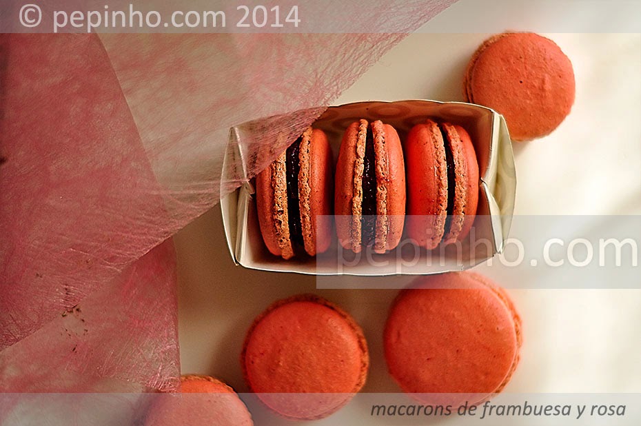 i-Recetas: Macarons de frambuesa y rosa (o fresa)