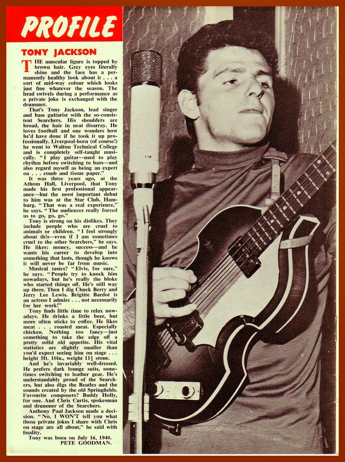 SIXTIES BEAT: Tony Jackson