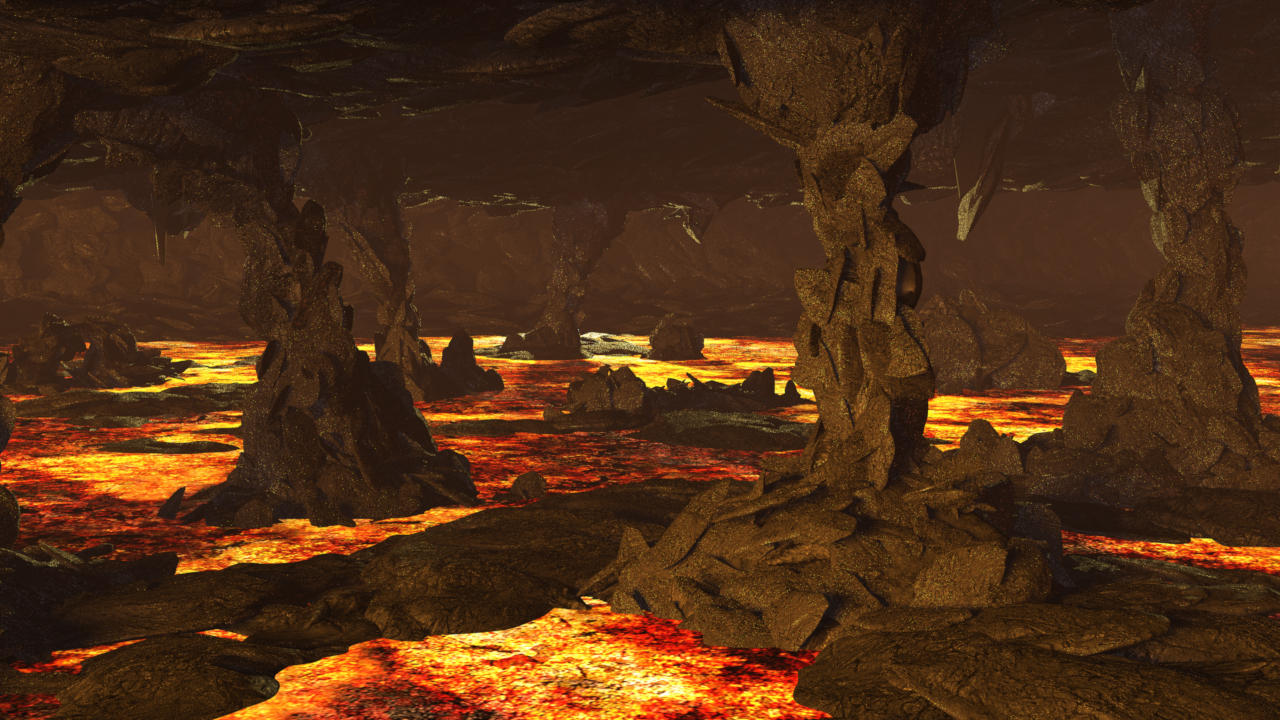 Liam Kirkman's CG Work: Lava Cavern Environment