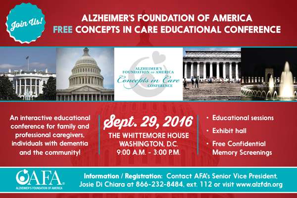Alzheimer's Foundation of America to Host "Concepts in Care", September ...