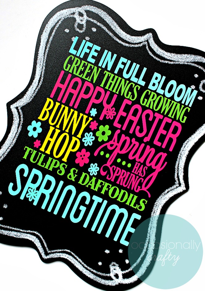 Spring Chalkboard Subway ARt | Occasionally Crafty: Spring Chalkboard ...