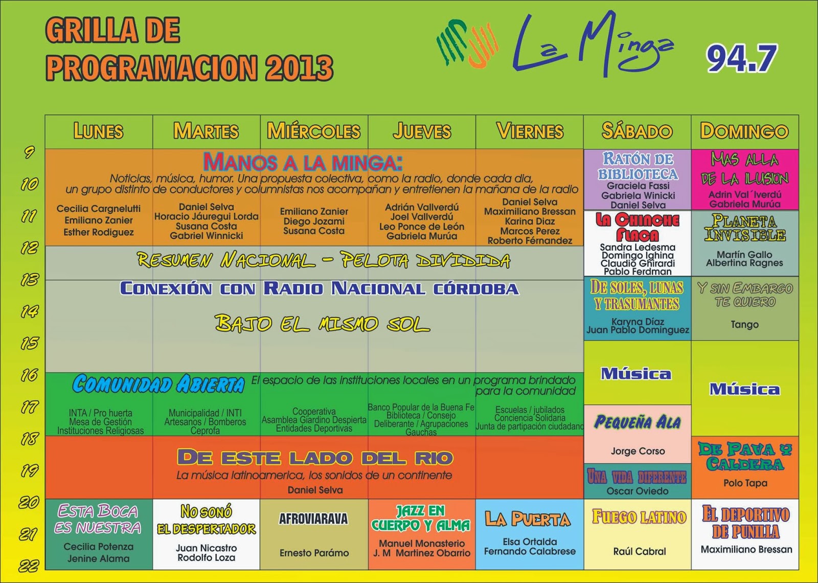 Aqui la programación de la radio para que la sigas a toda hora. ~ Radio ...