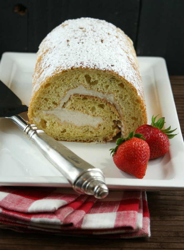 Authentic Suburban Gourmet: Lemon Sponge Cake with Triple Sec Strawberries