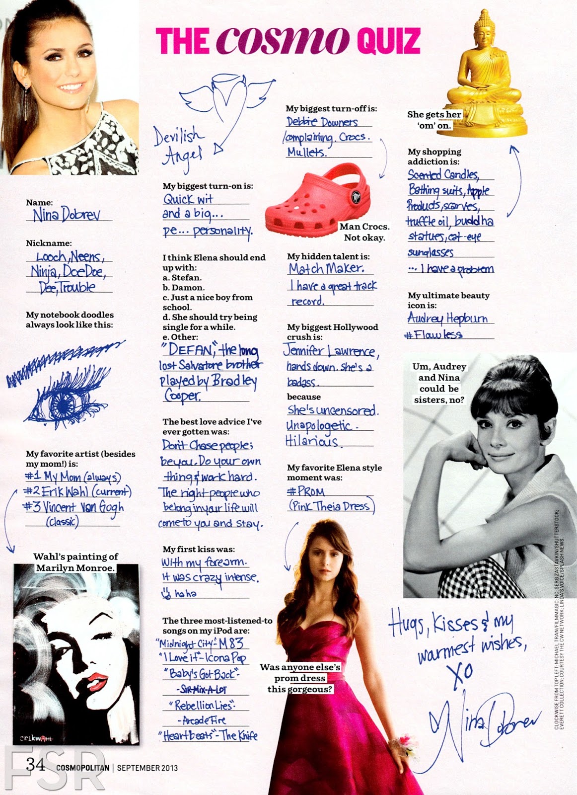 Nina Dobrev – Cosmopolitan USA Magazine September 2013 - Magazine ...