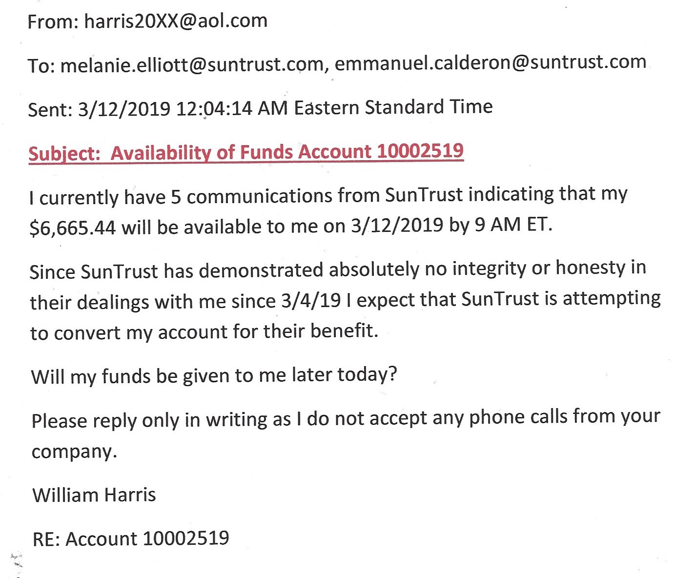 Sun Trust Bank Sucks