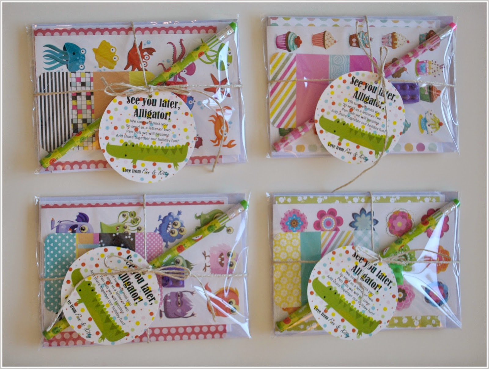 A Little Bit of Quiet: Goodbye Gift : Pen-Pal Sets (with printable)