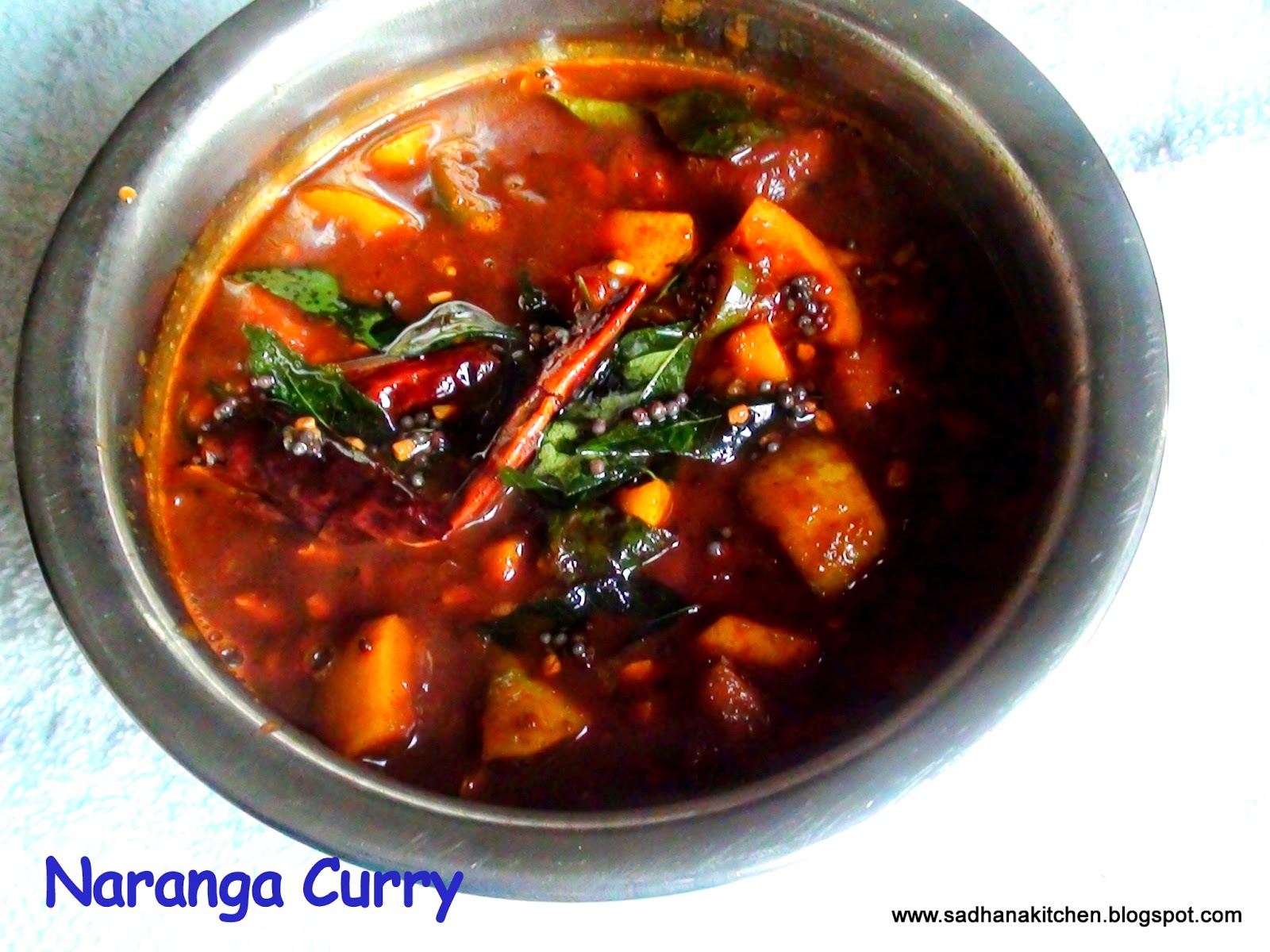 Madappalli - Temple's Kitchen: 439 : Naranga Curry / Sweet and Tangy ...