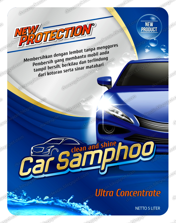 Contoh Desain Sticker Kemasan Sampho Mobil - Contoh Desain Banner Spanduk