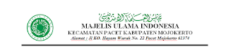 NU PACET MOJOKERTO: Kop Surat MUI Kecamatan Pacet Mojokerto