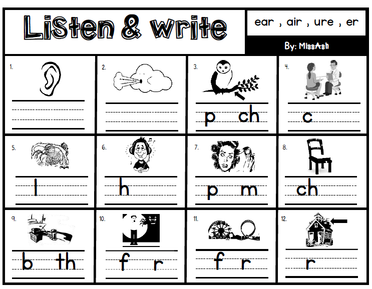 ASH THE TEACHER: Listen & Write Phonics Module