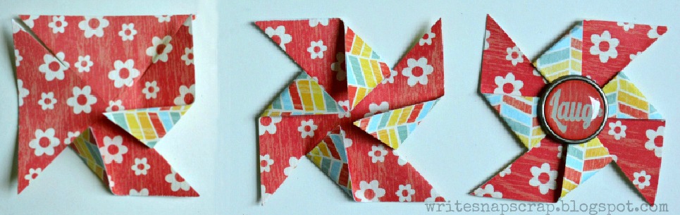 Write Snap Scrap: Tutorial : How To Make A Pinwheel and Other Tricks