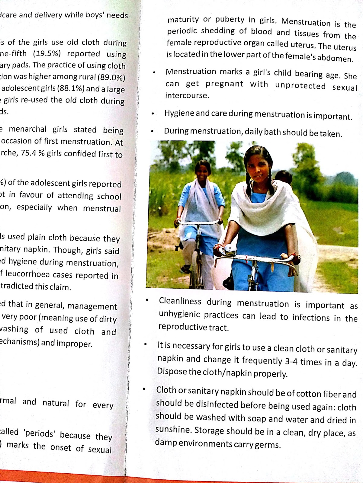 IEC Material - Pamphlet on Adolescent Health Menstrual Hygiene | notes ...