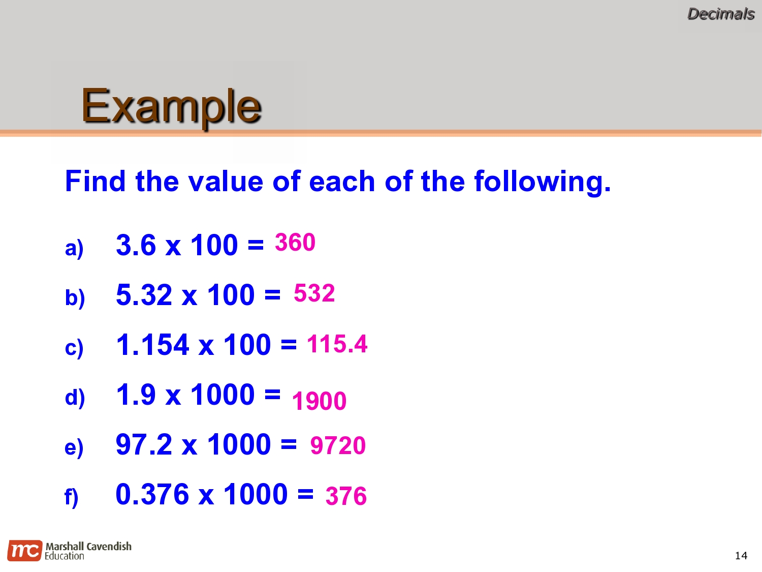 EDP 2013 Primary 6 Fabulous: Math Revision Notes: Decimals (Term 3)