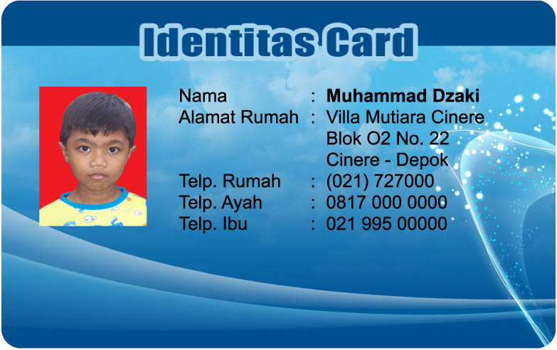 BUAT LABEL NAMA ANAK, BUAT KARTU NAMA ANAK: IDENTITAS CARD