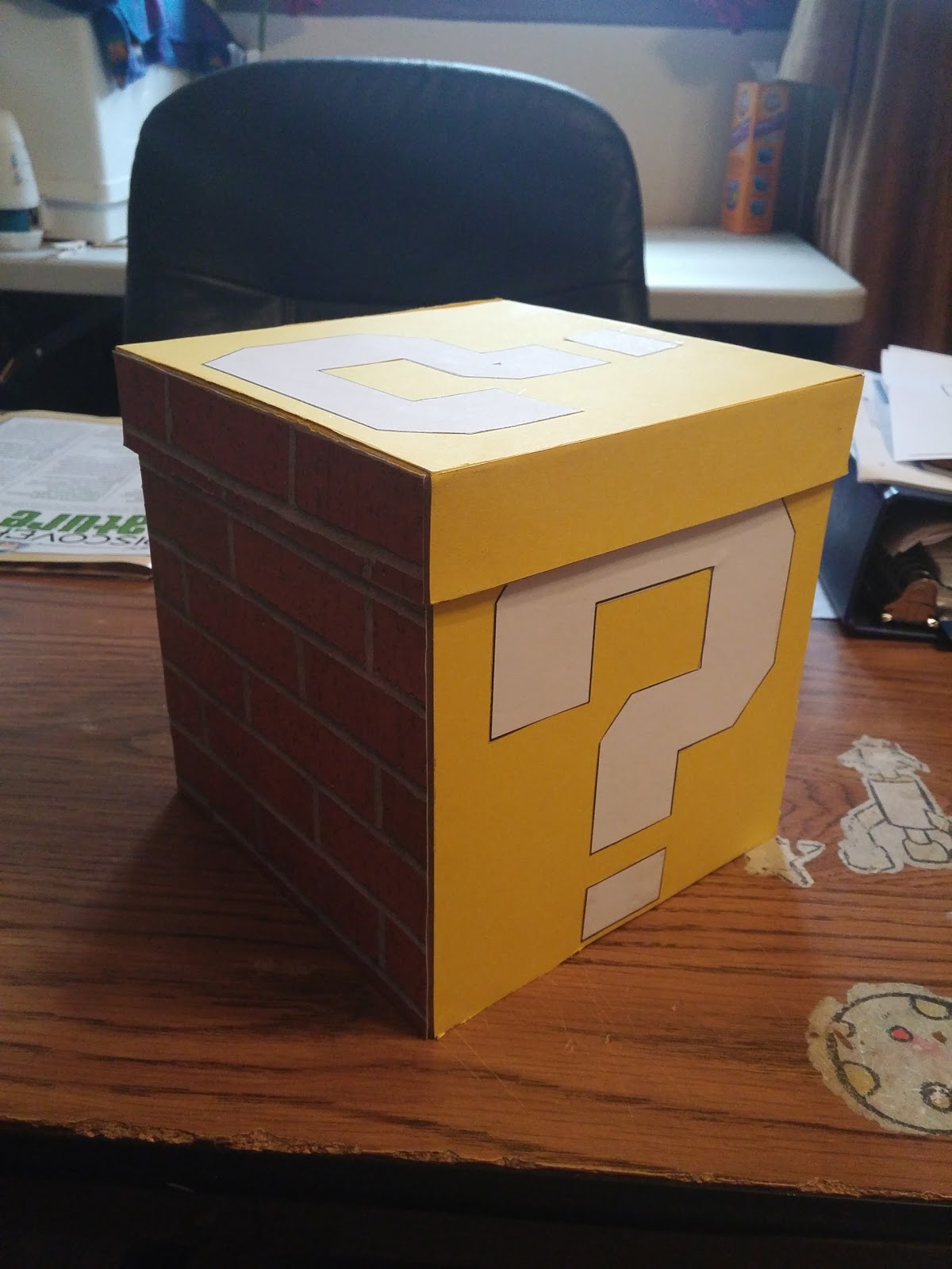 Samantha's Crafts & Ideas Blog: Super Mario Gift Box: Question Mark Block