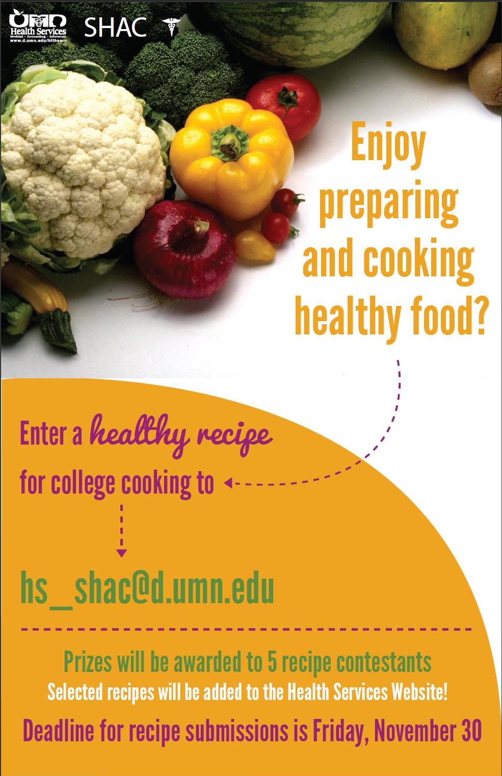 UMD FoodNews: Recipe Contest! Enter Your Healthy Recipe For College ...