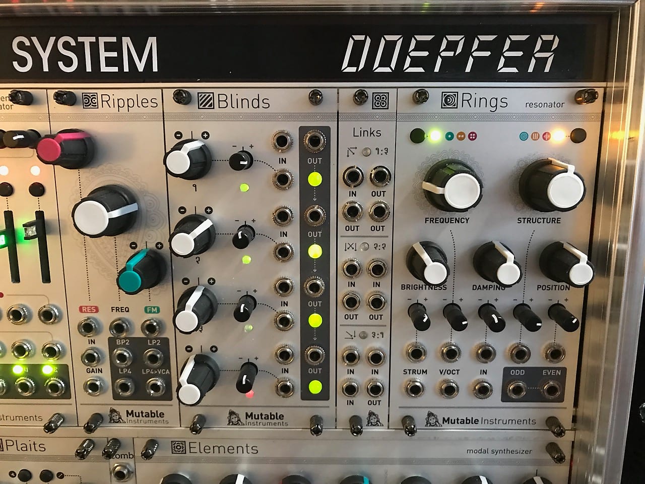 MATRIXSYNTH: 20 Module Mutable Instruments Eurorack System with Doepfer ...