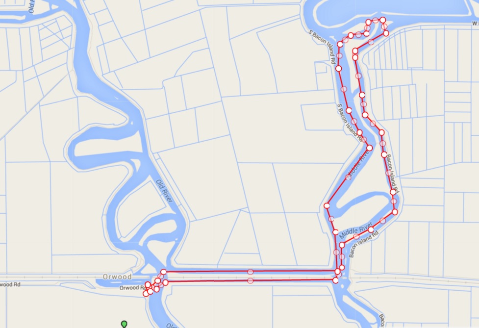 Kayaking the California Delta: Middle River to Mildred Island