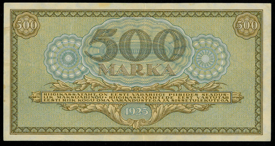 Estonia 500 Marka Banknote 1923|World Banknotes & Coins Pictures | Old ...