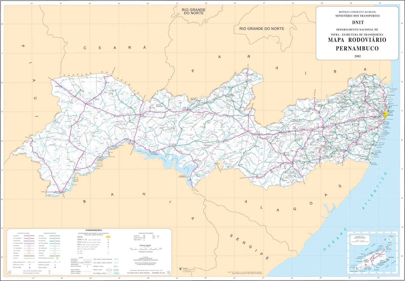 Mapas do Estado de Pernambuco
