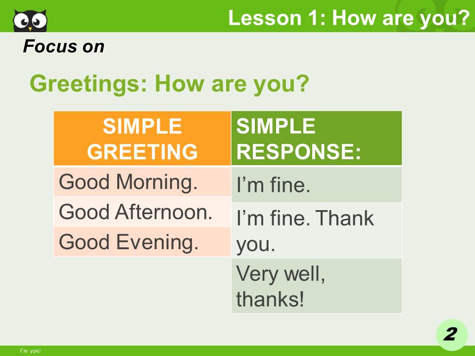 YOKITALK: Grade 3-1_Unit 3_Lesson 1 How Are you