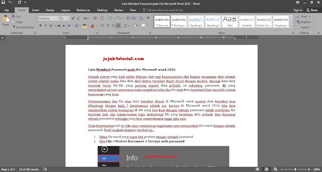 Cara Mudah Mencari Kata di Microsoft Word 2016 - Jejak Tutorial