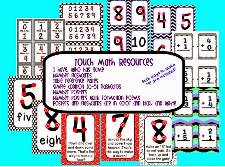 Classy in Kinder now Fancy in First: Touch Math Resources