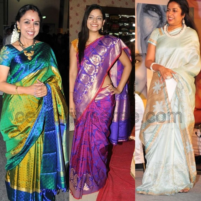 Traditional Silk Sarees - Saree Blouse Patterns