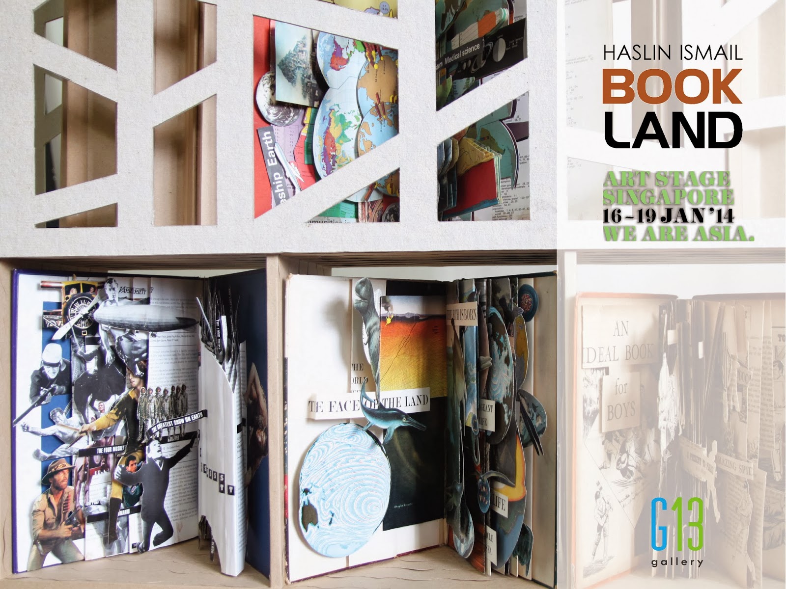 G13 Gallery at Art Stage Singapore 2014: Haslin Ismail "Book Land" Art ...