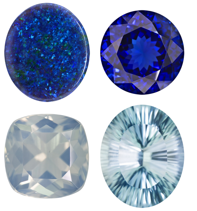 ForgetMeNot: blue precious stones