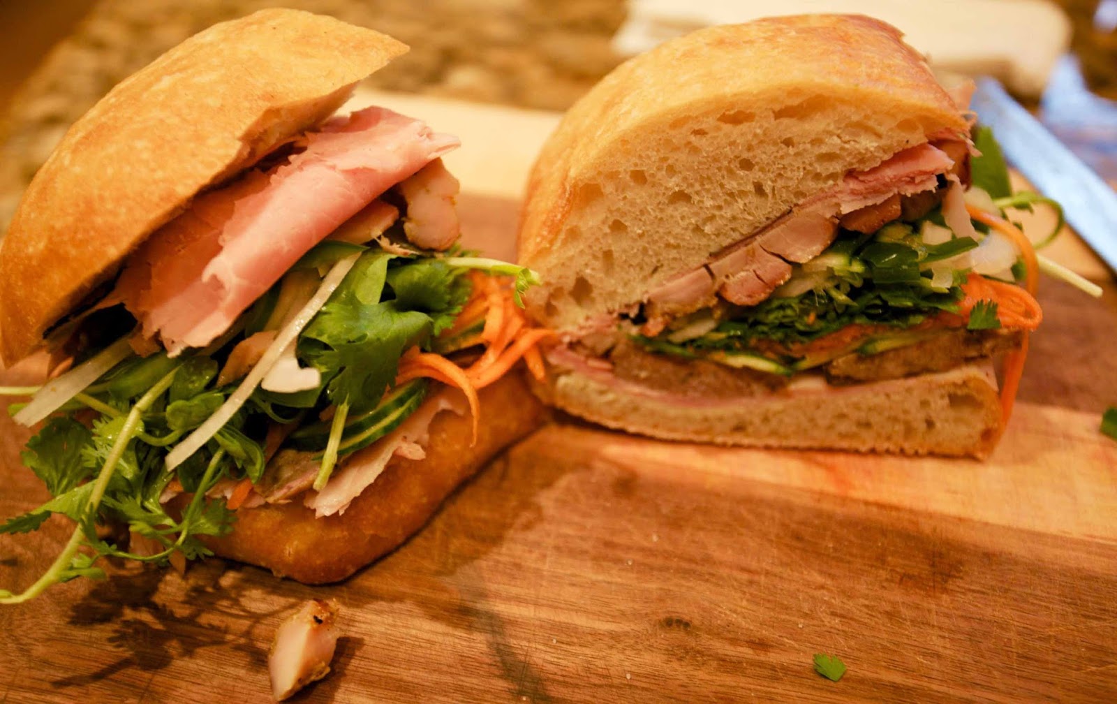 Vietnamese Bahn Mi Sandwich