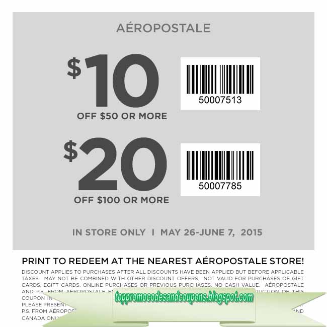 Free Promo Codes and Coupons 2023: Aeropostale Coupons