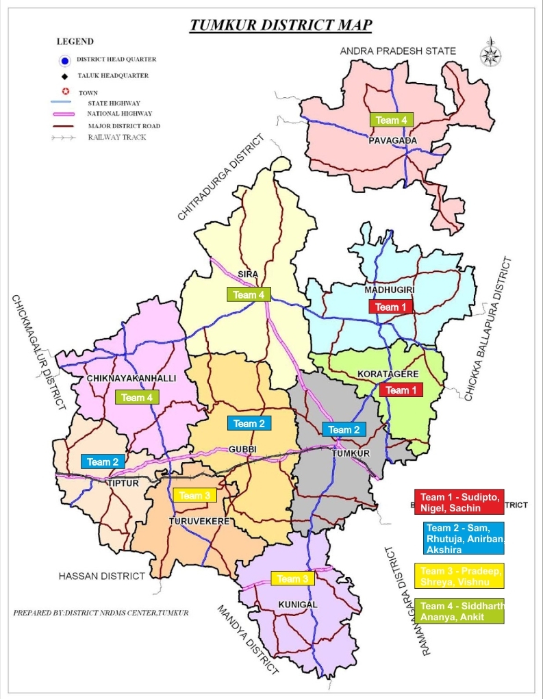 Dream:in - NICC: Map with taluks selected