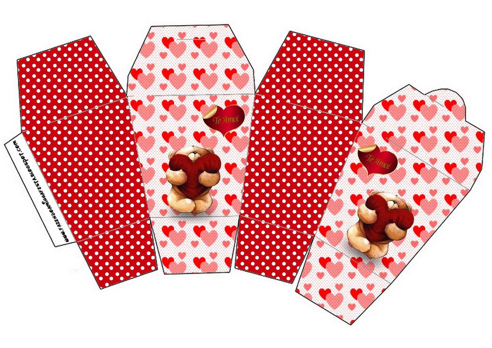 Teddy Bear in Love: Free Printable Boxes. - Oh My Fiesta! in english