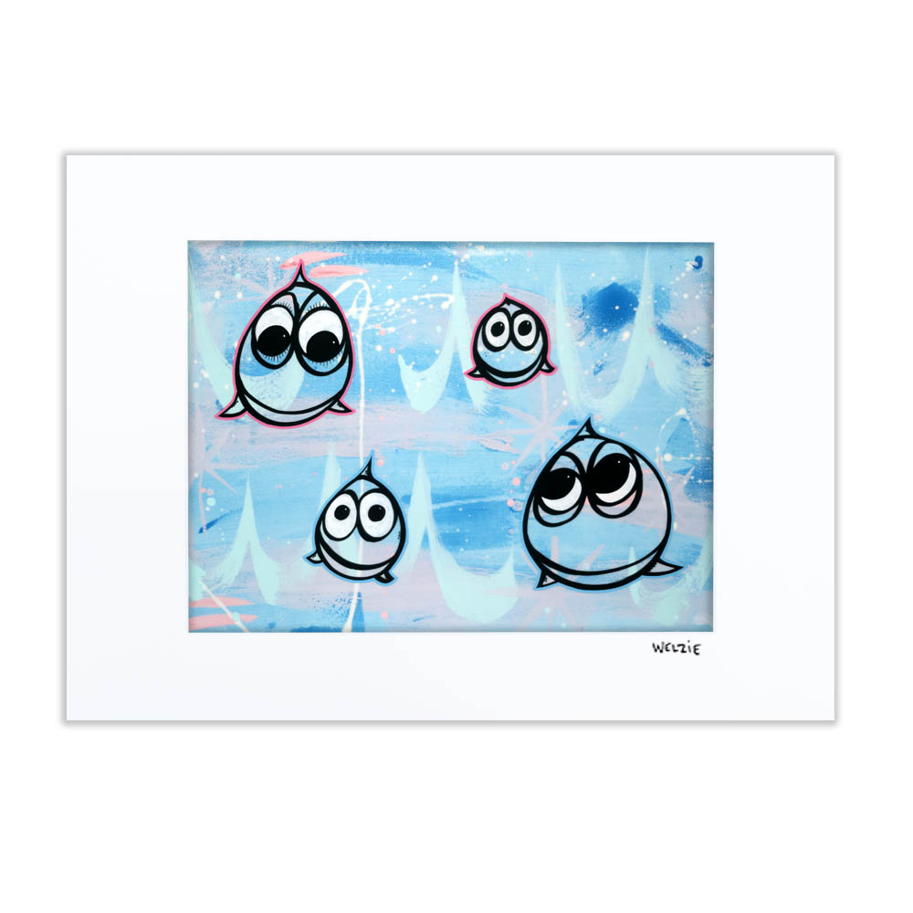 Welzie Art - Hawaii Resin Art Blog: Happy Fish! New 11x14 Matted Prints