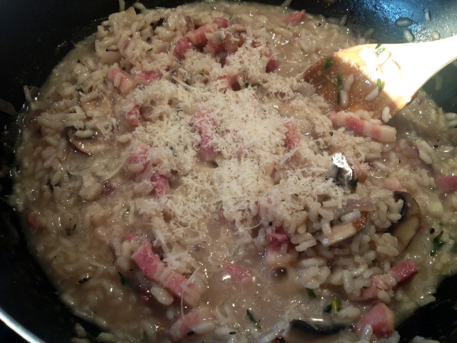 Mushroom Risotto with Chicken & Parma Ham