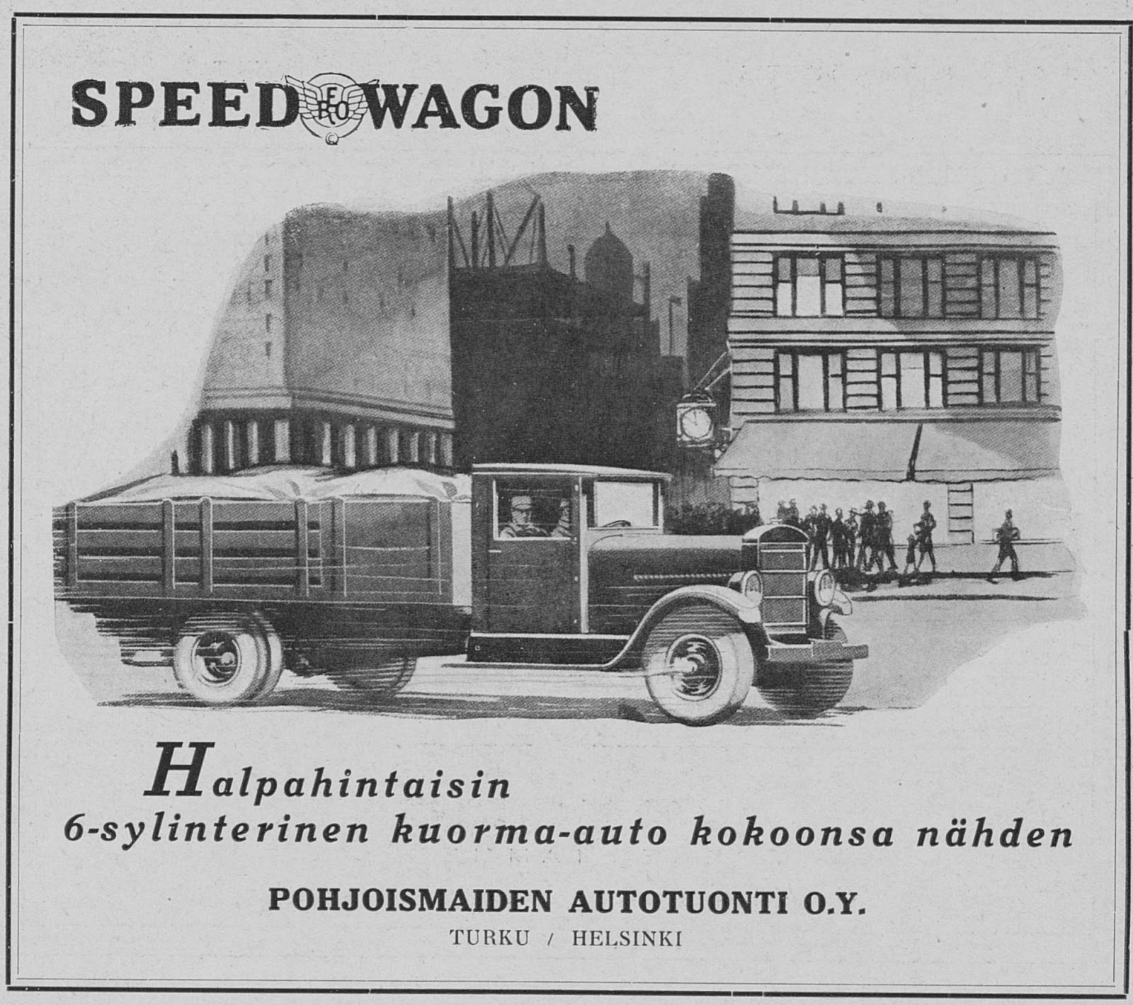 Vanhoja mainoksia: Kuorma-autoja 1928