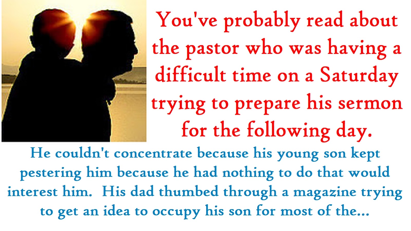 Story of a PASTOR and HIS SON