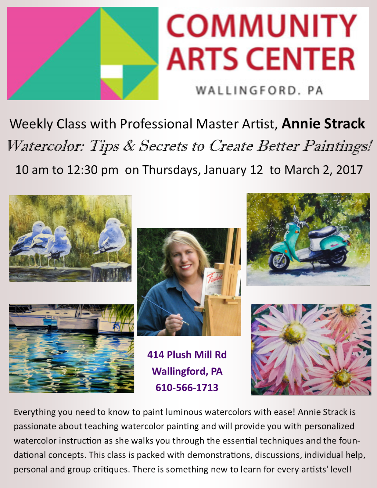 Annie Strack news: New Watercolor Classes!