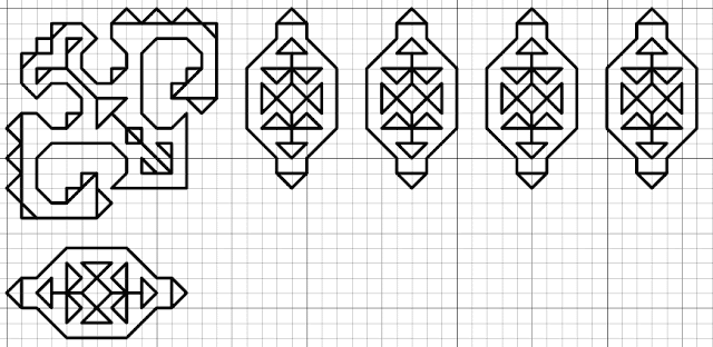 Imaginesque: Blackwork Corner&Edge Pattern