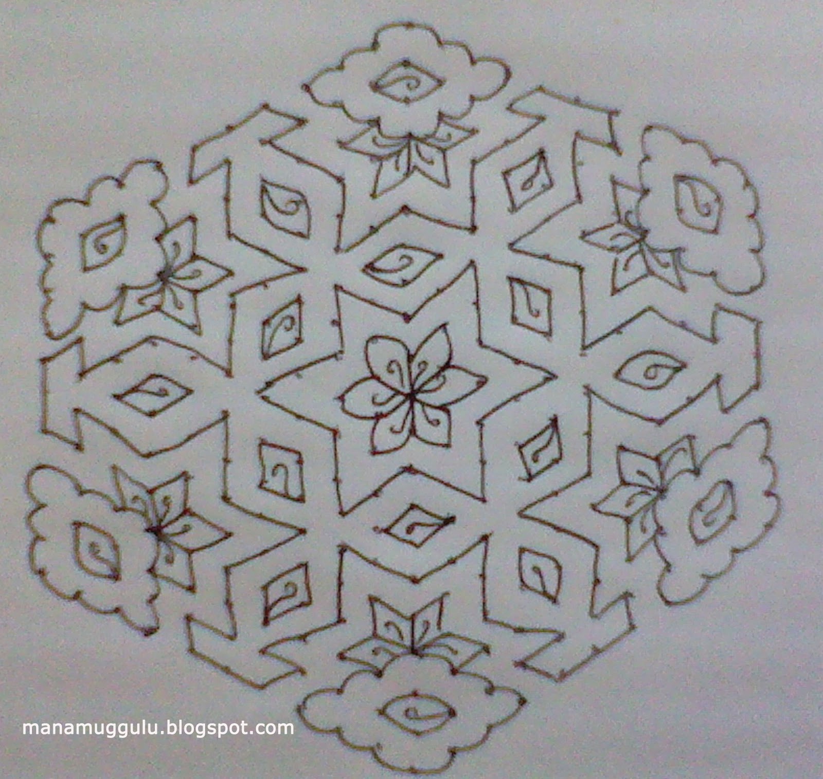 Flower muggu - MANA MUGGULU