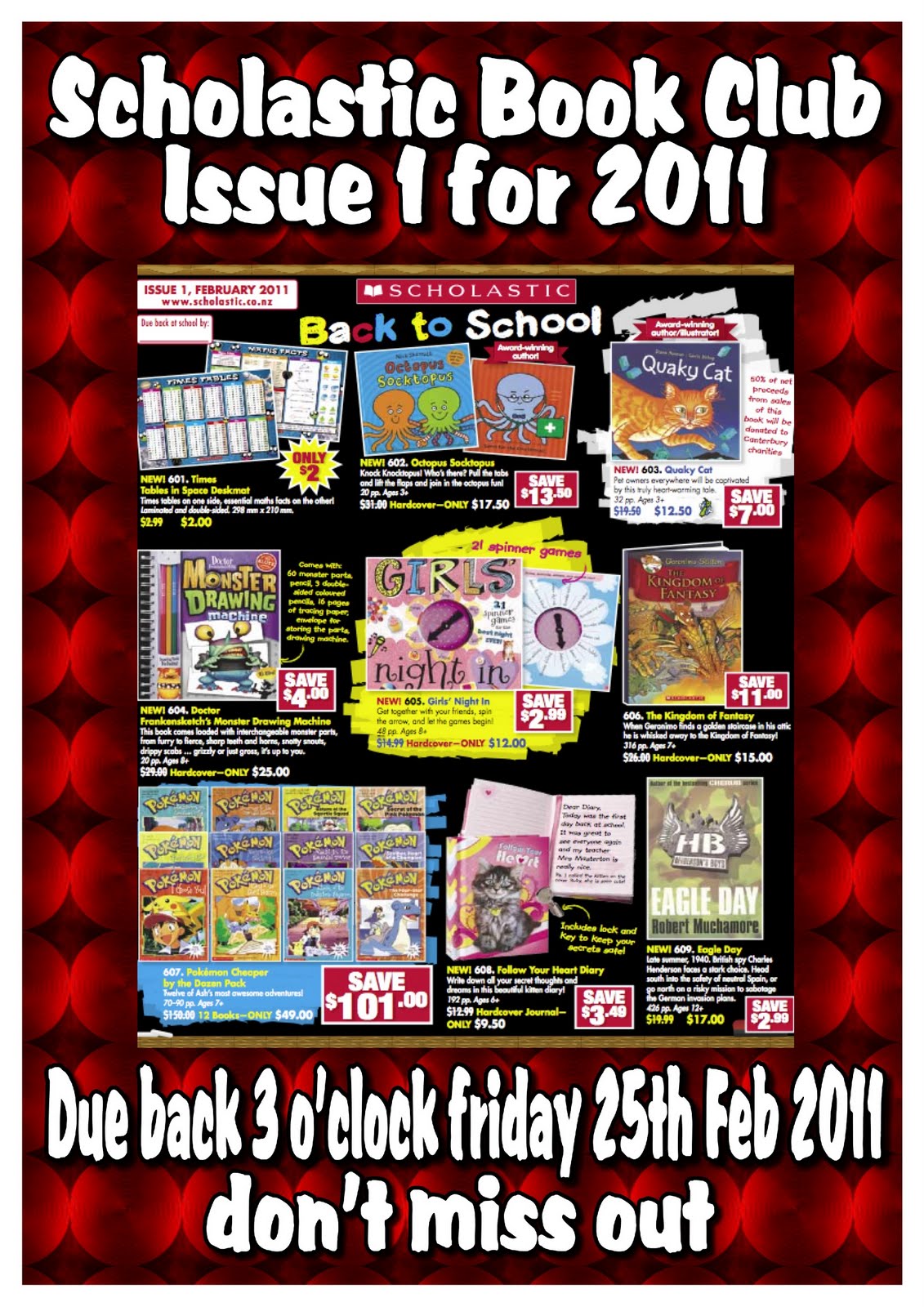 RPS Information Centre 2011: Scholastic Book Club issue 1