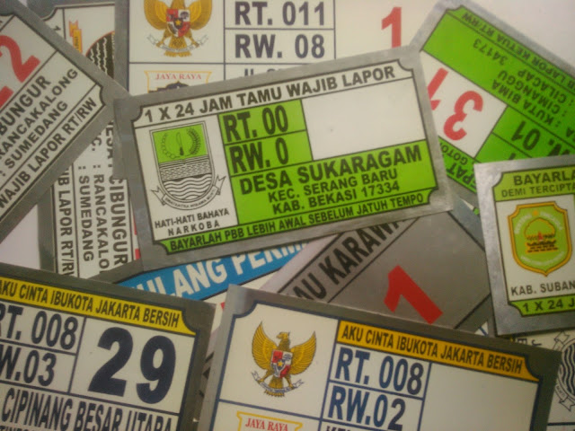 CONTOH PLAT NOMOR RUMAH ~ PERCETAKAN PLAT NOMOR RUMAH