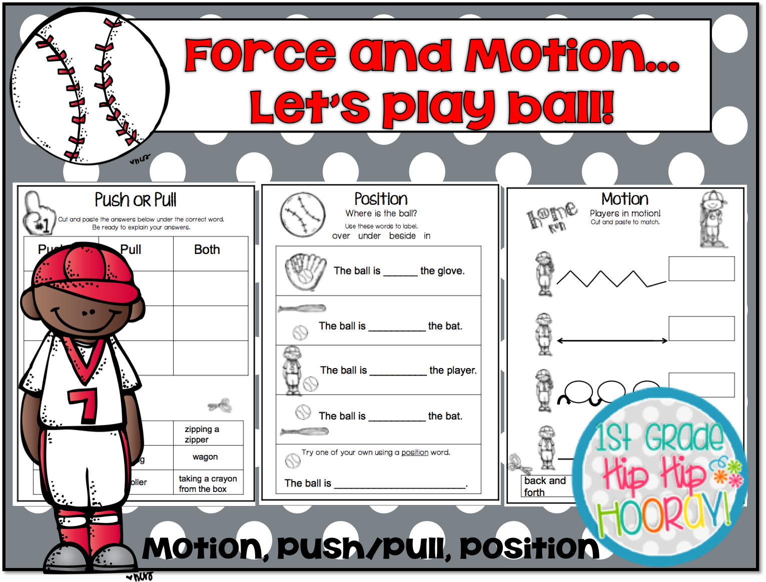 1st Grade Hip Hip Hooray!: Force and Motion...Let's Play Ball!
